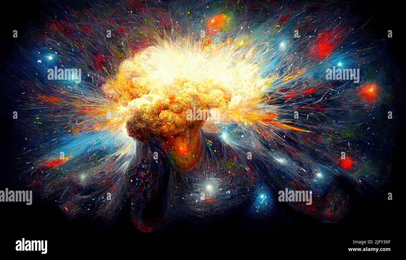 Big bang, conceptual illustration Stock Photo - Alamy