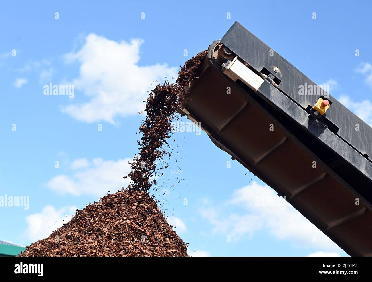 Marxzell, Germany. 13th June, 2022. At the Corthum company, sorted bark ...