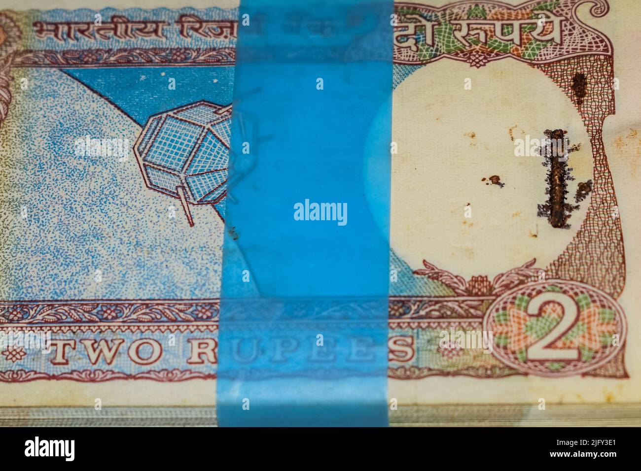 Rare Old Two Rupee notes combined on the table, India money on the ...