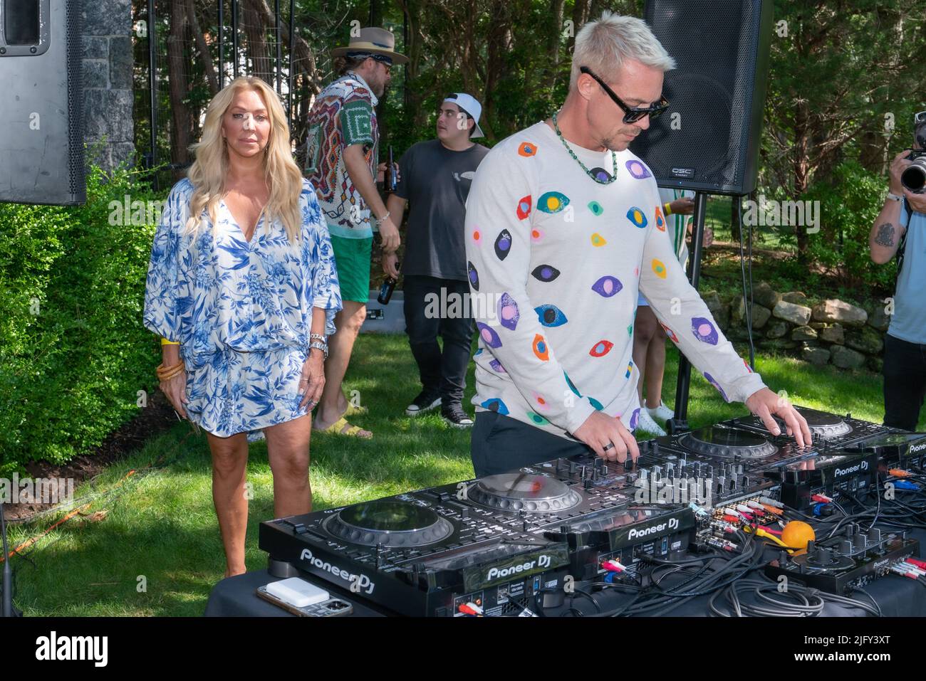 NY, USA, July 4th, 2022, Anna Rothschild watches Diplo perform at MTRX ...