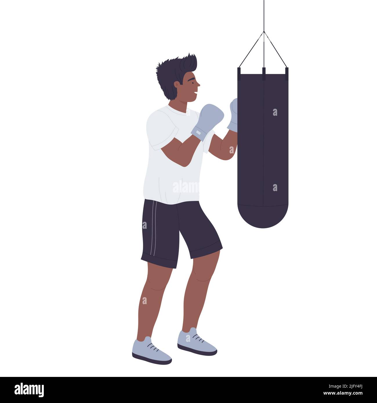Boxing sport leisure activity. Fitness training, healthy and active ...