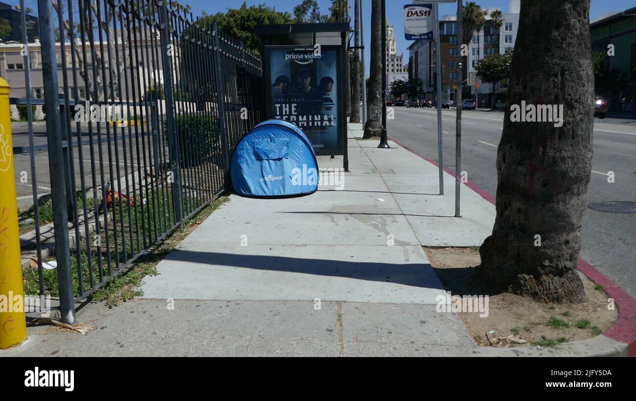 Los Angeles, California, USA 19th June 2022 A general view of atmosphere of Homeless tent/camp ...