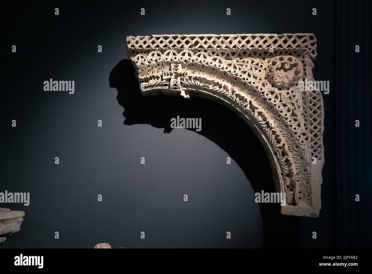 An ancient Greek element of architecture and design - a corner with a ...