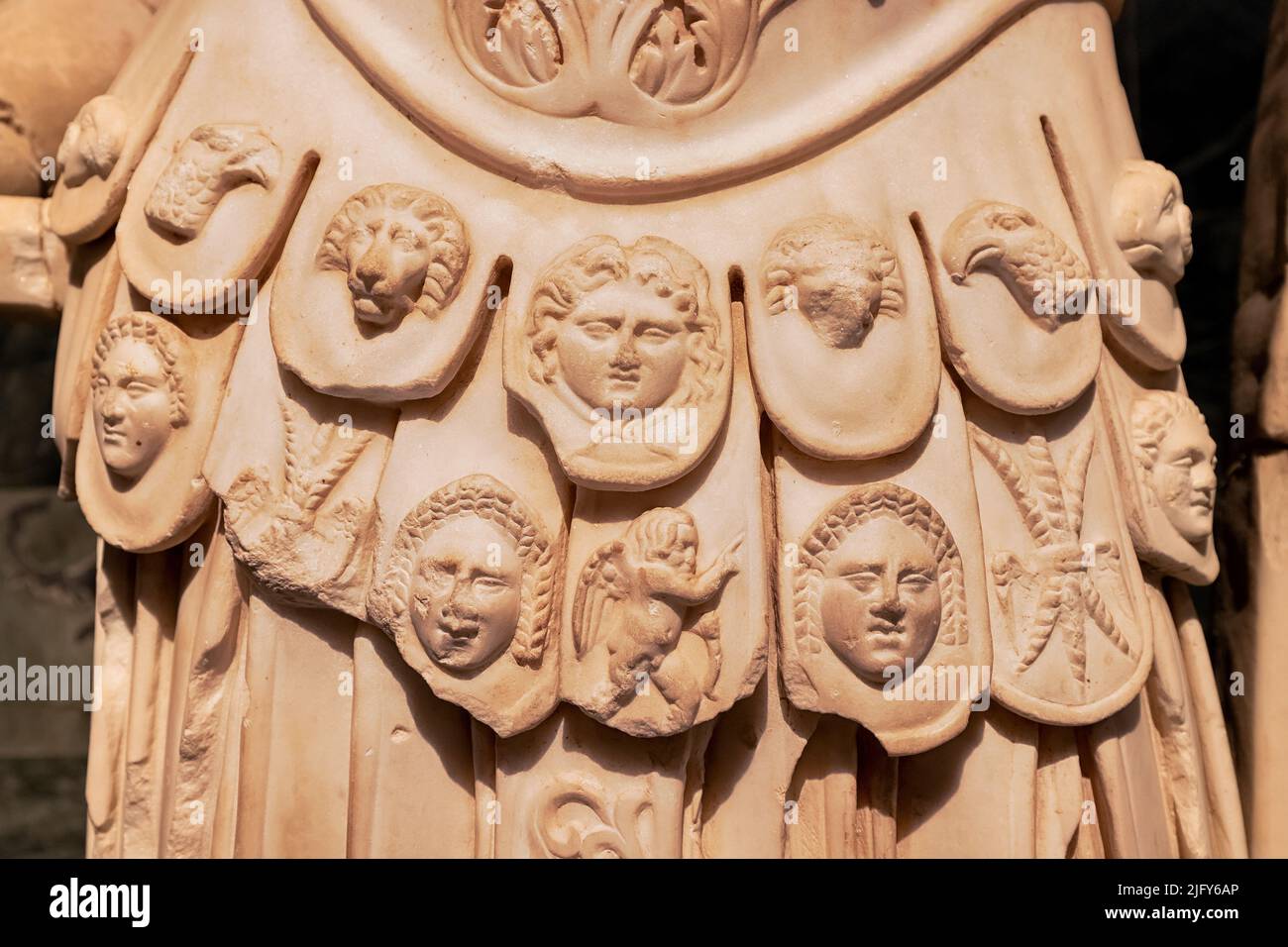 emperor's armor close-up on an ancient Greek statue Stock Photo - Alamy