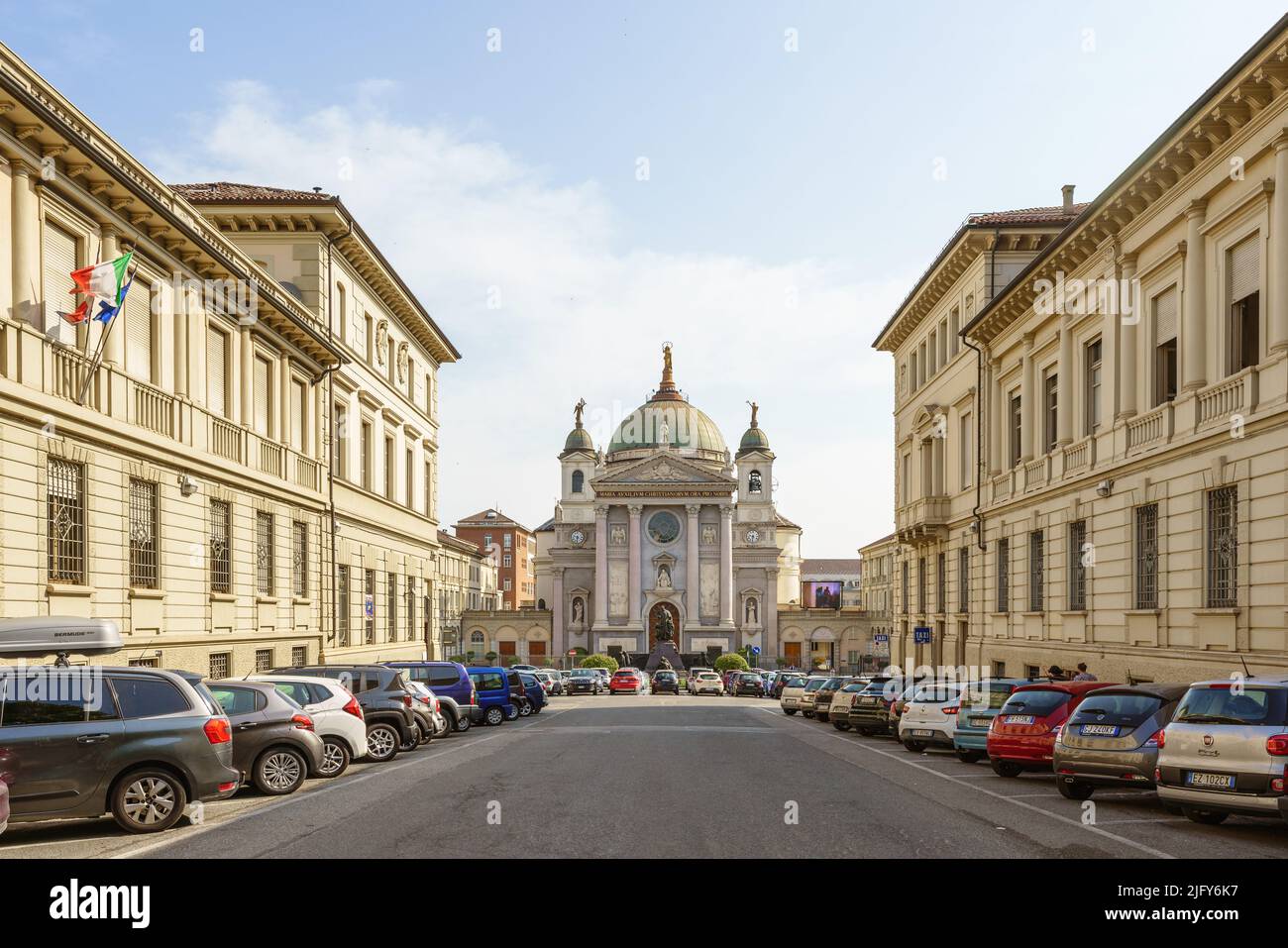 Turin, Italy. June 17, 2022. Exterior view of the Mary Help of ...