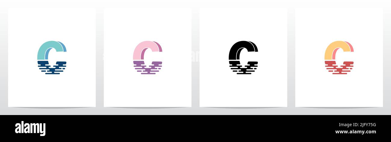 Half Submerged Letter Logo Design C Stock Vector Image & Art - Alamy