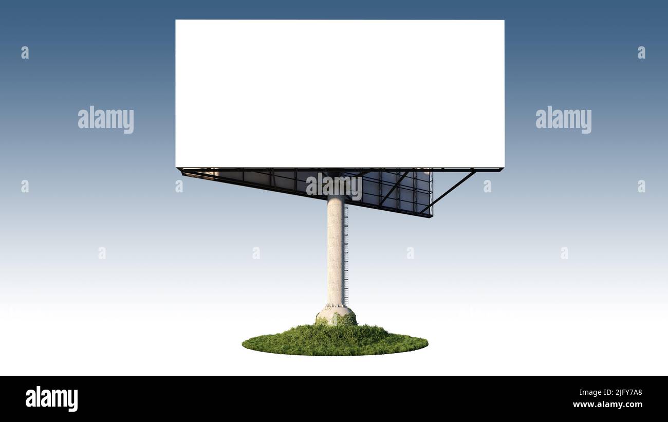 Mockup image of 3d rendering stand alone billboard Stock Photo - Alamy