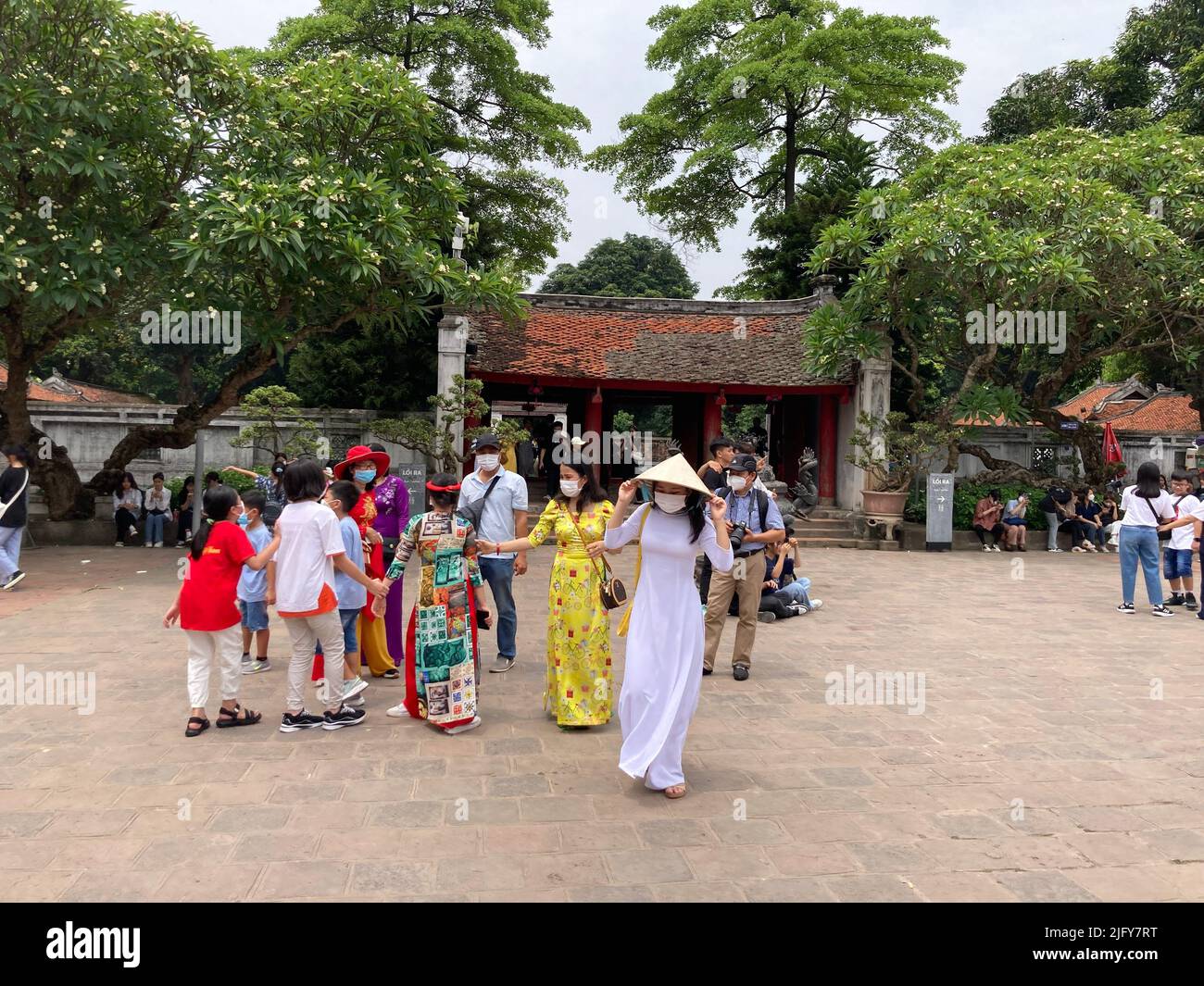 Hanoi, Vietnam. 29th June, 2022. Visitors linger at Vietnam's oldest ...