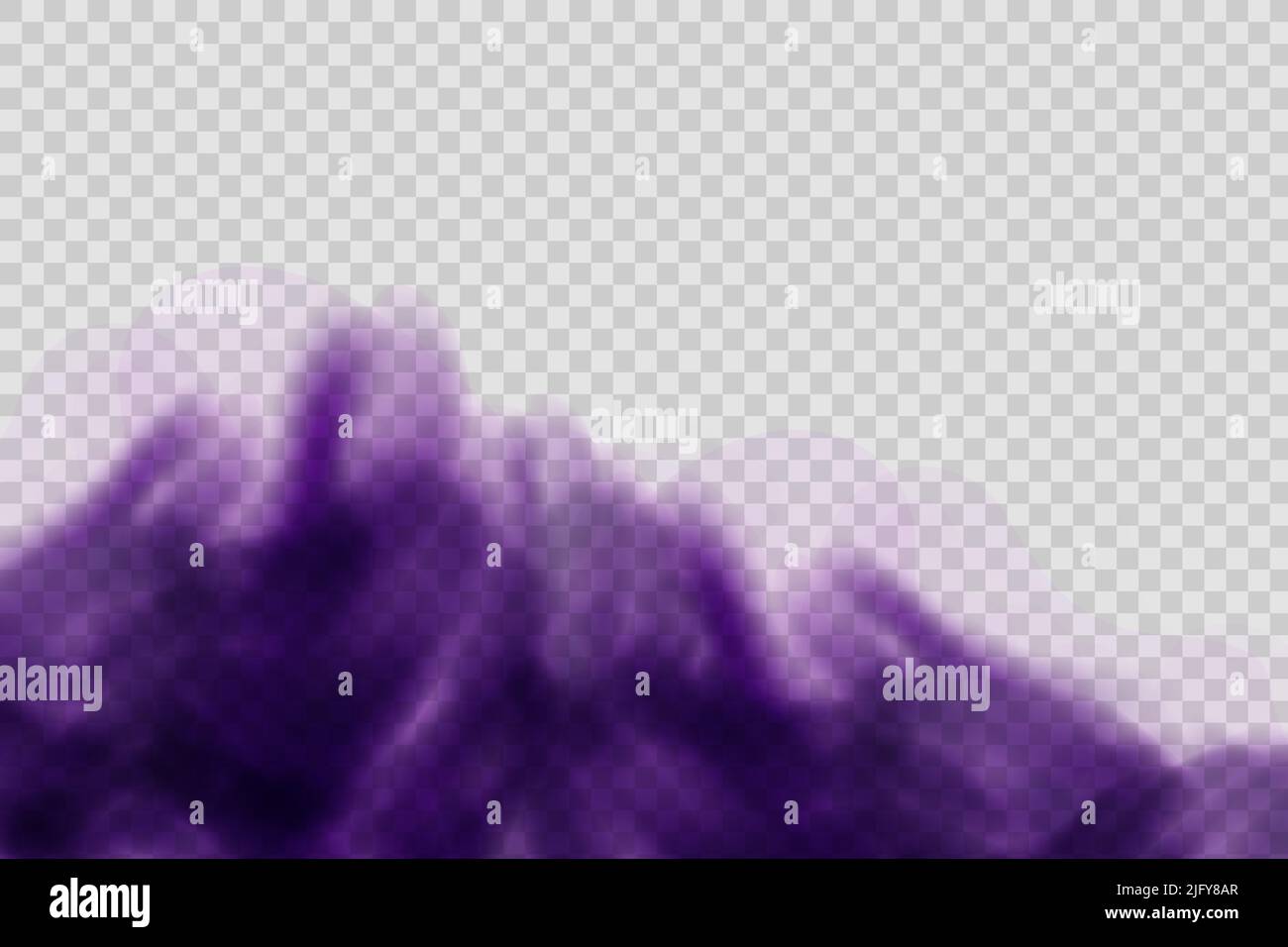 Realistic vector isolated on transparent background. Dust violet cloud ...