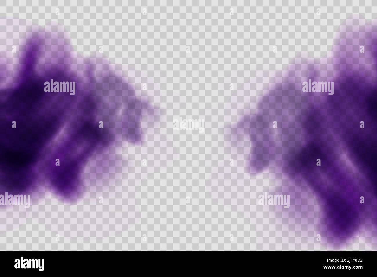 Realistic vector isolated on transparent background. Dust violet cloud ...