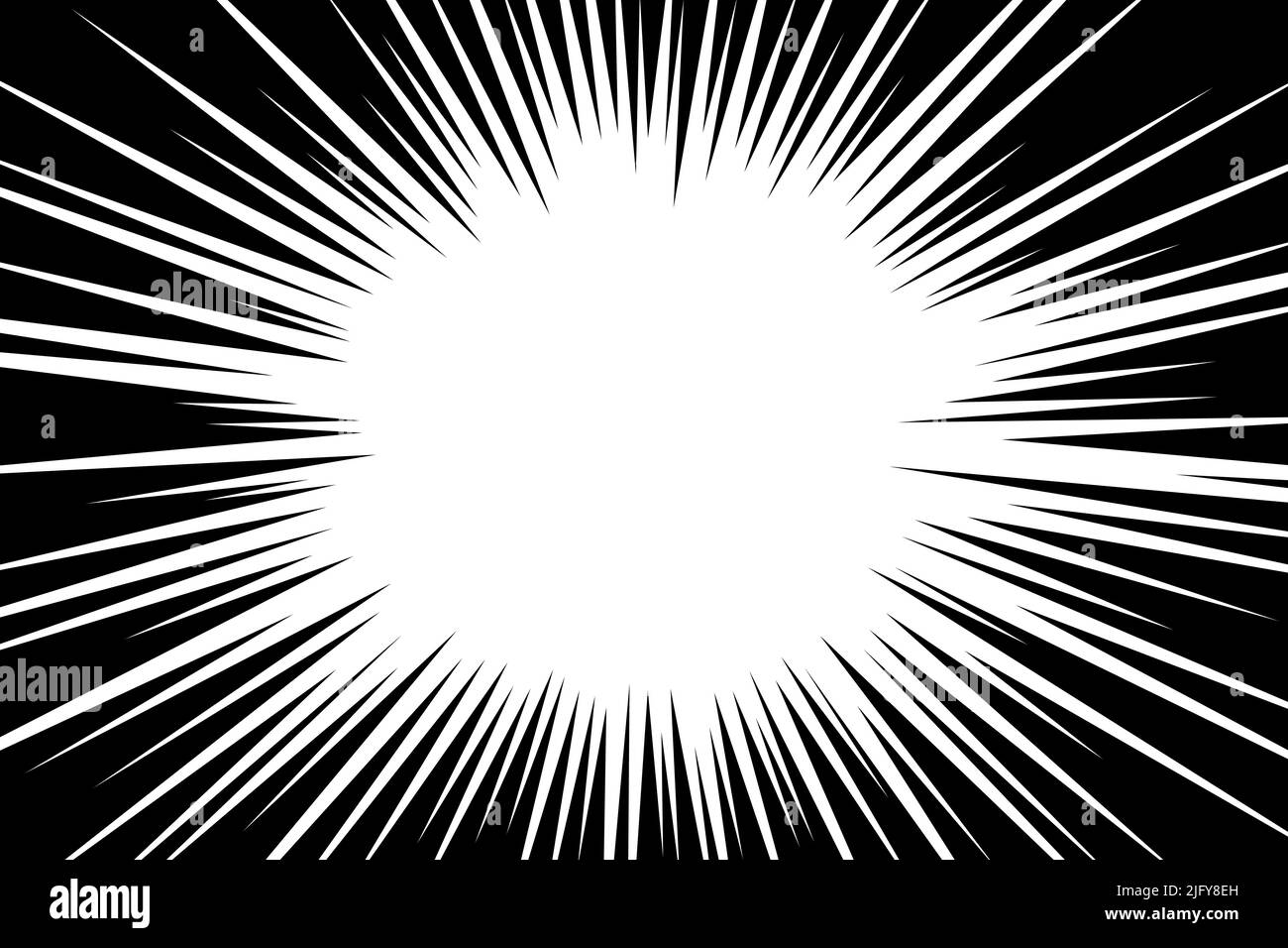 Manga speed burst frame. Radial anime speed lines. Crash zoom effect ...