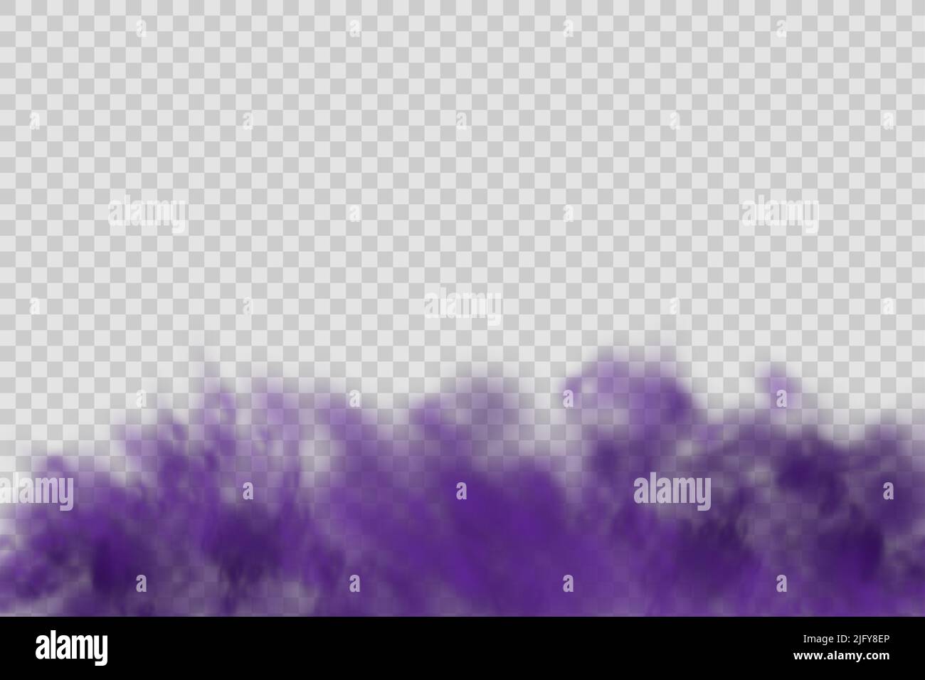 Realistic vector isolated on transparent background. Dust violet cloud ...