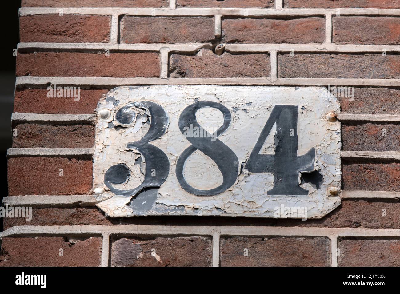Close Up House Number 384 At Amsterdam The Netherlands 28-6-2022 Stock ...