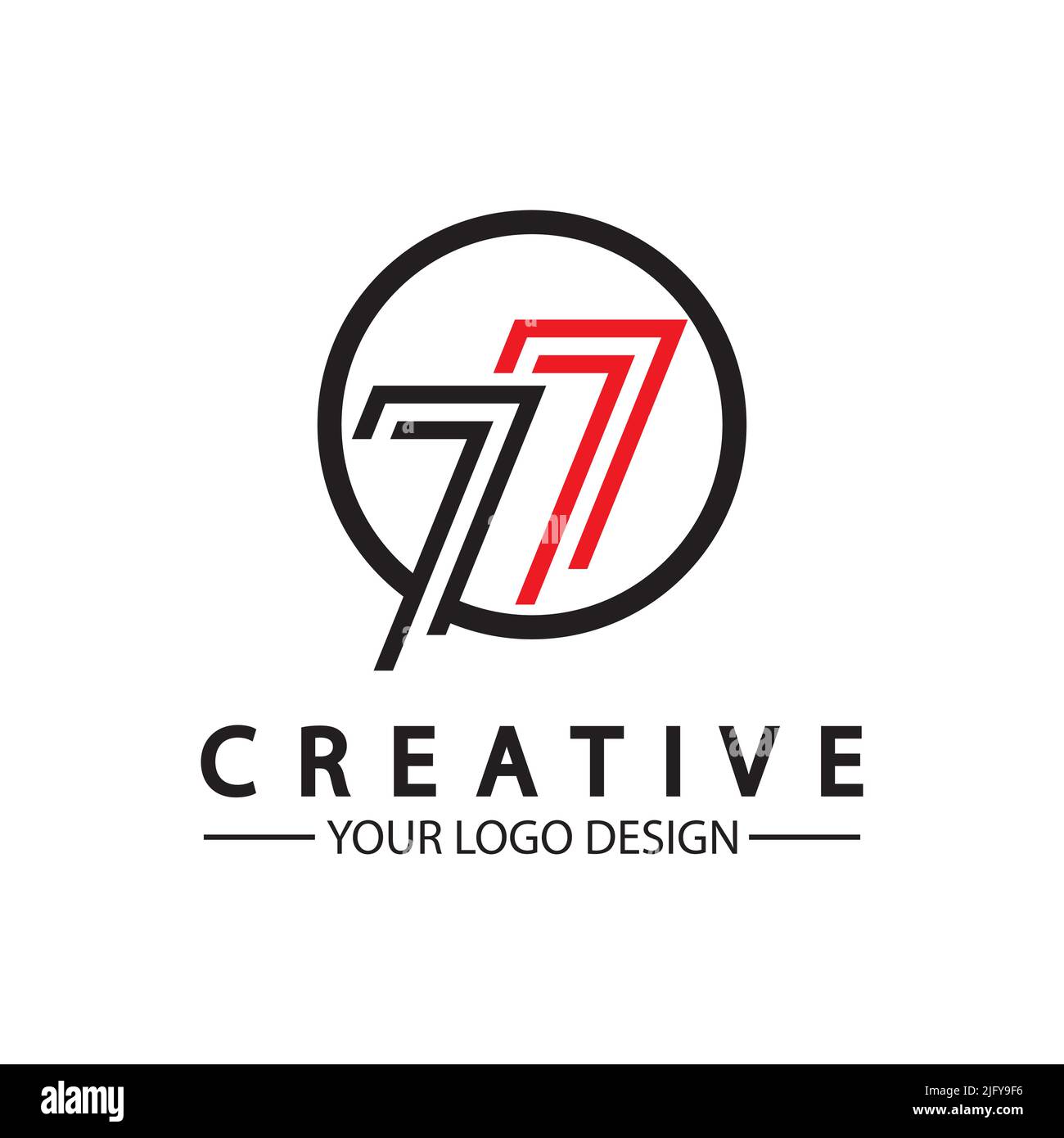 Logo design number 77 image vector illustration Stock Vector Image ...