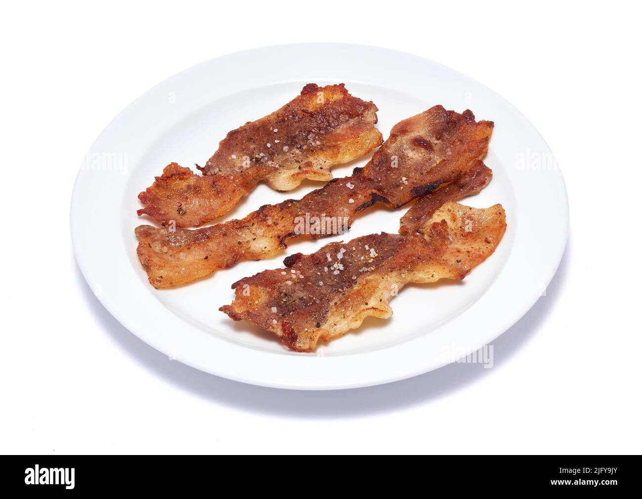 Streaky bacon cooked plate hi-res stock photography and images - Alamy