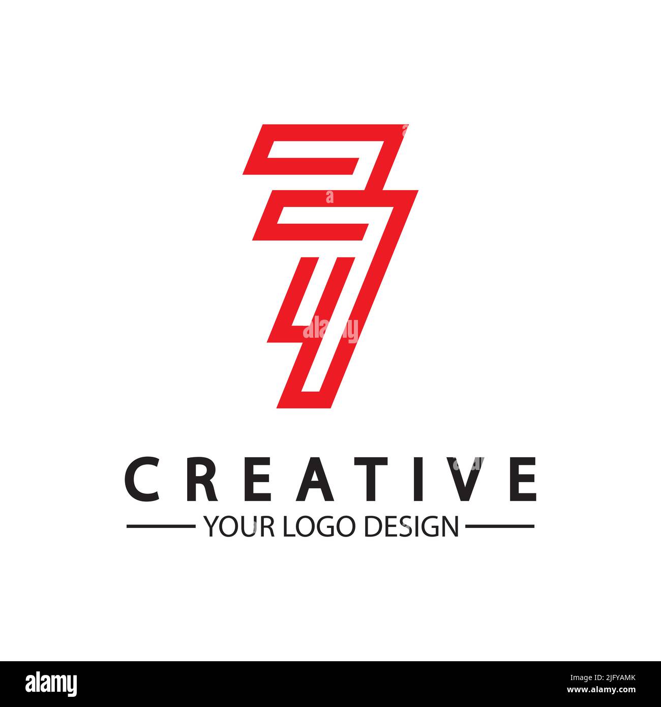 Logo design number 77 image vector illustration Stock Vector Image ...