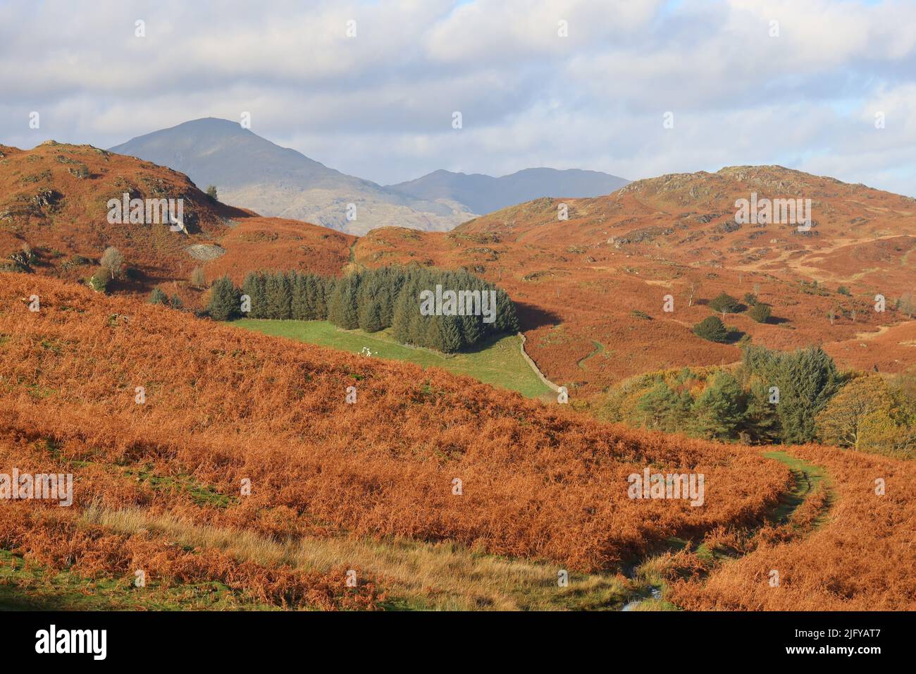 The Cumbria Way Long-distance trail. Lake district national park ...
