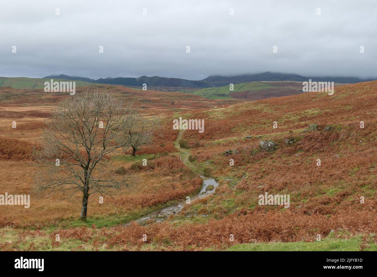 The Cumbria Way Long-distance trail. Lake district national park ...