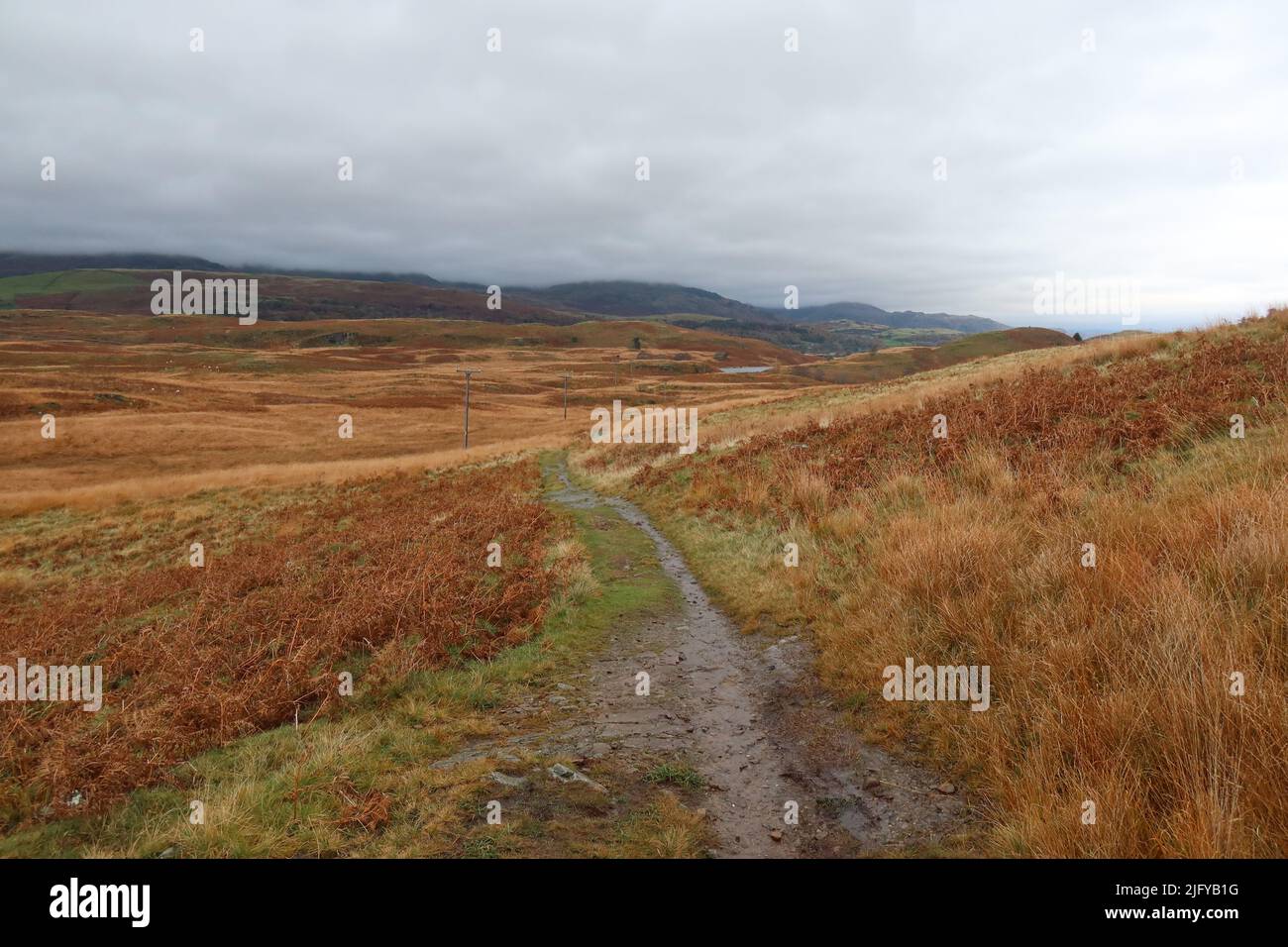 The Cumbria Way Long-distance trail. Lake district national park ...