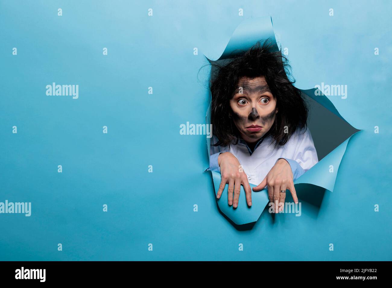 Lunatic scientist looking dumb and amusing after toxic chemical ...