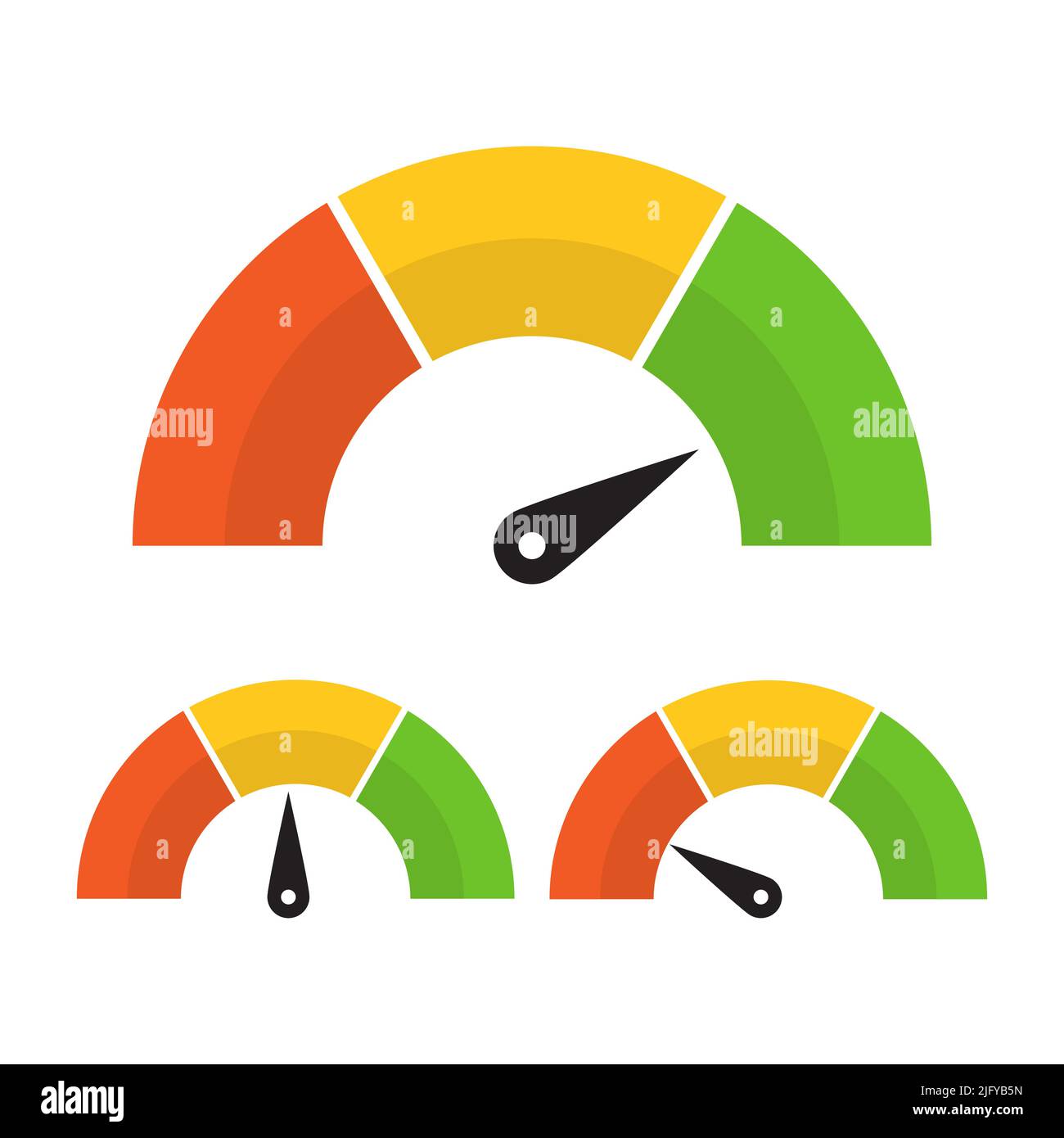 speedometer 3 different position icon vector for graphic design, logo ...