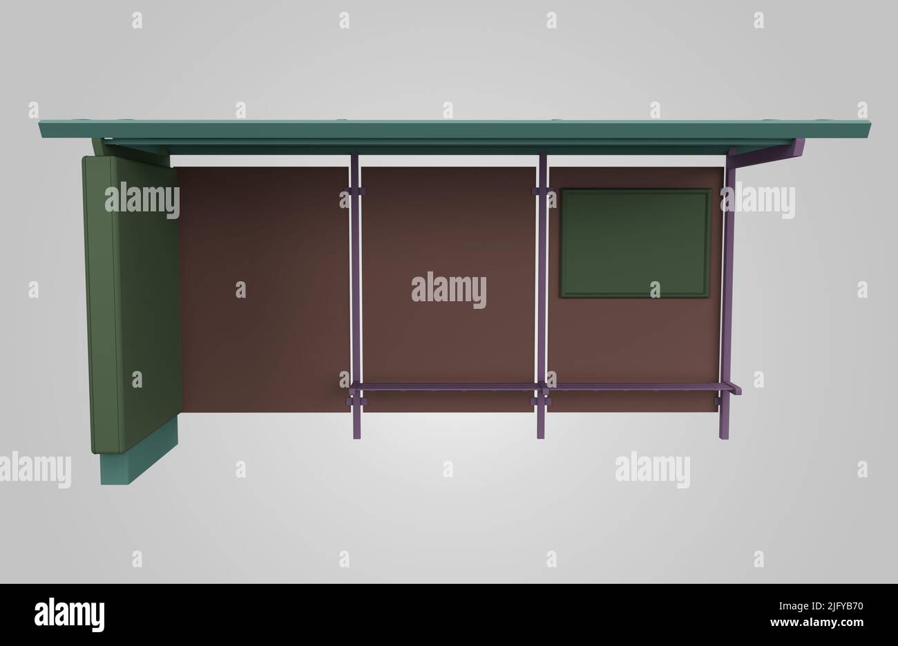 Abstract design element 3d render of bus stop Minimalist concept Stock ...