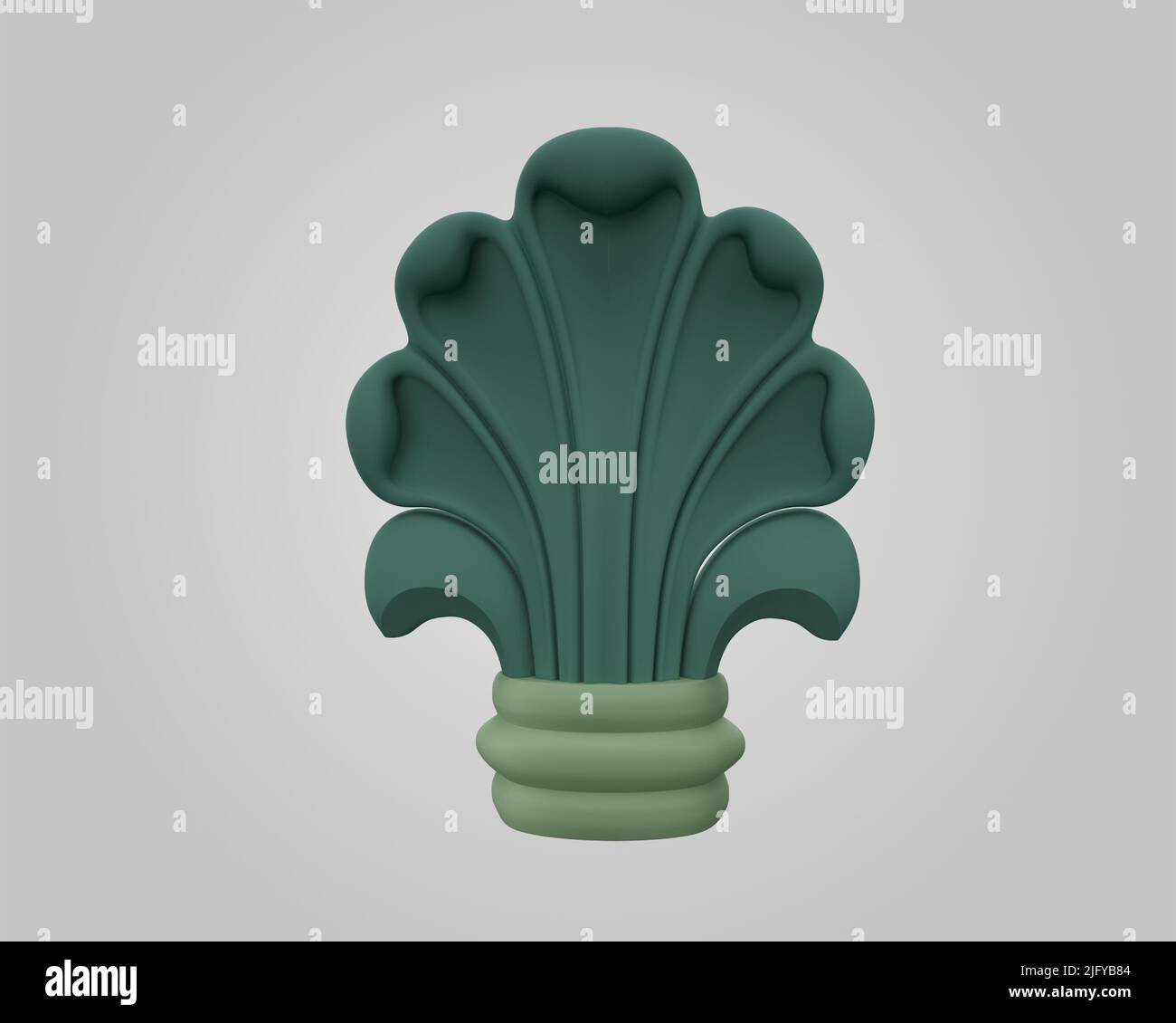 Abstract design element 3d render of Carved flower Minimalist concept ...