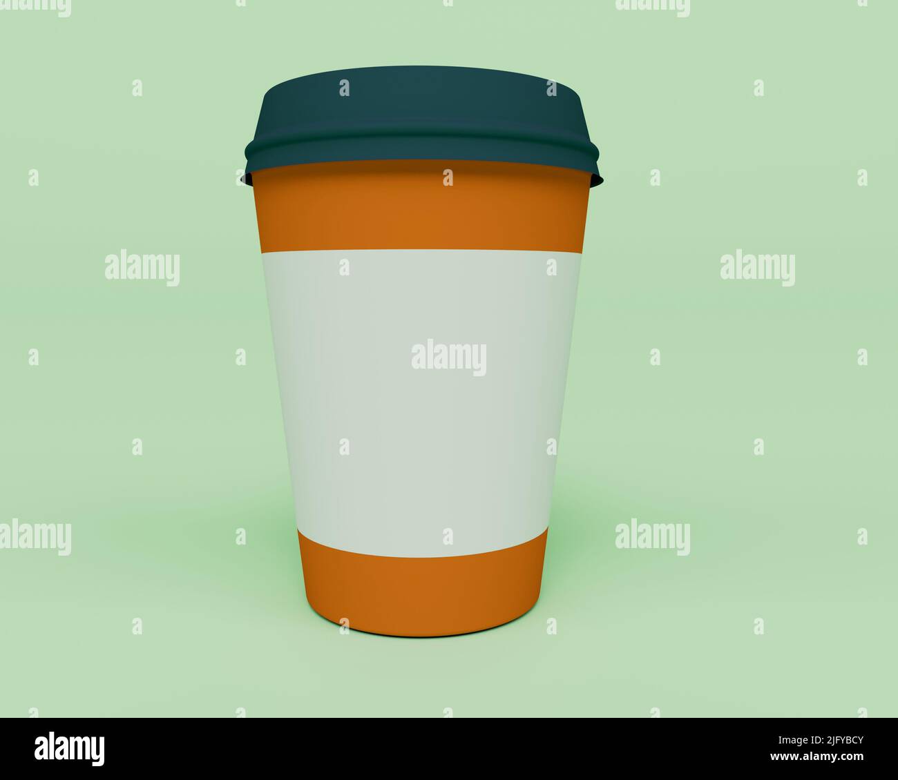 Disposable Coffee Cup 3d render Abstract design element Minimalist ...