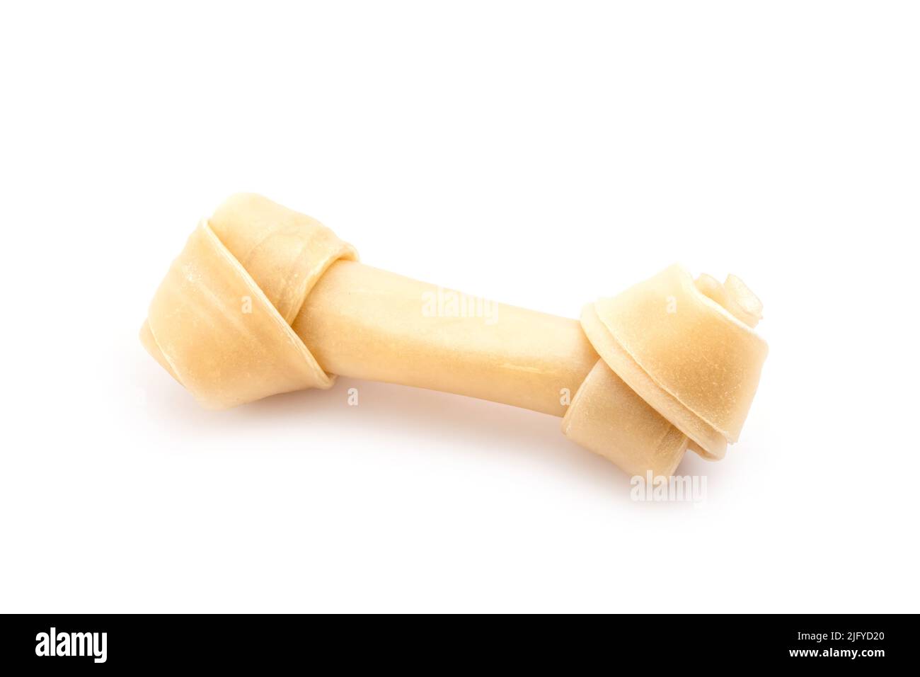 Close up new dog chews (Rawhide) isolated on white background Stock ...