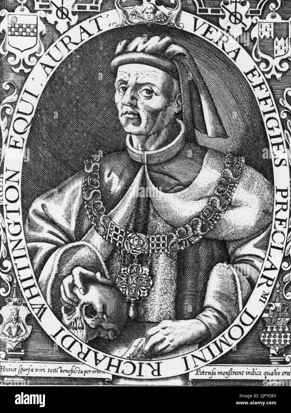 Richard Whittington (c1354-1423), c1590. By Reginald Elstrack (1570 ...