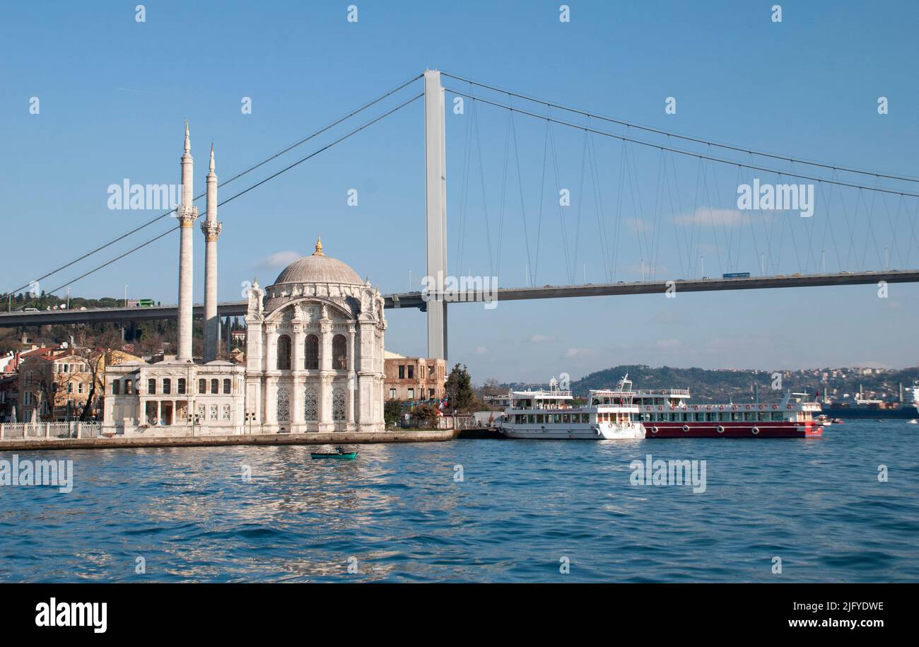 Bosphorus bridge (between Europe and Asia) - Istanbul - Turkey Stock ...