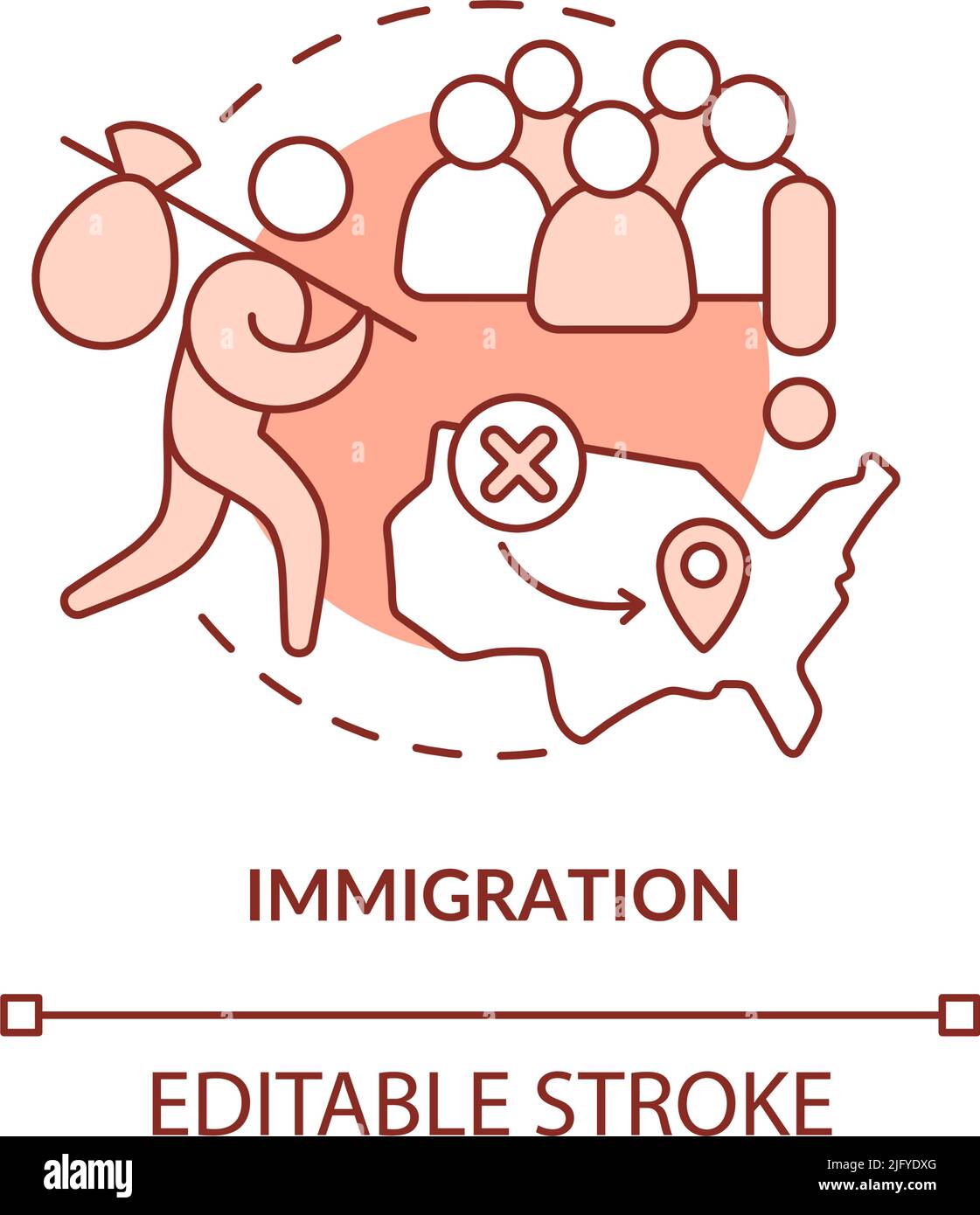 Immigration pictogram hi-res stock photography and images - Alamy