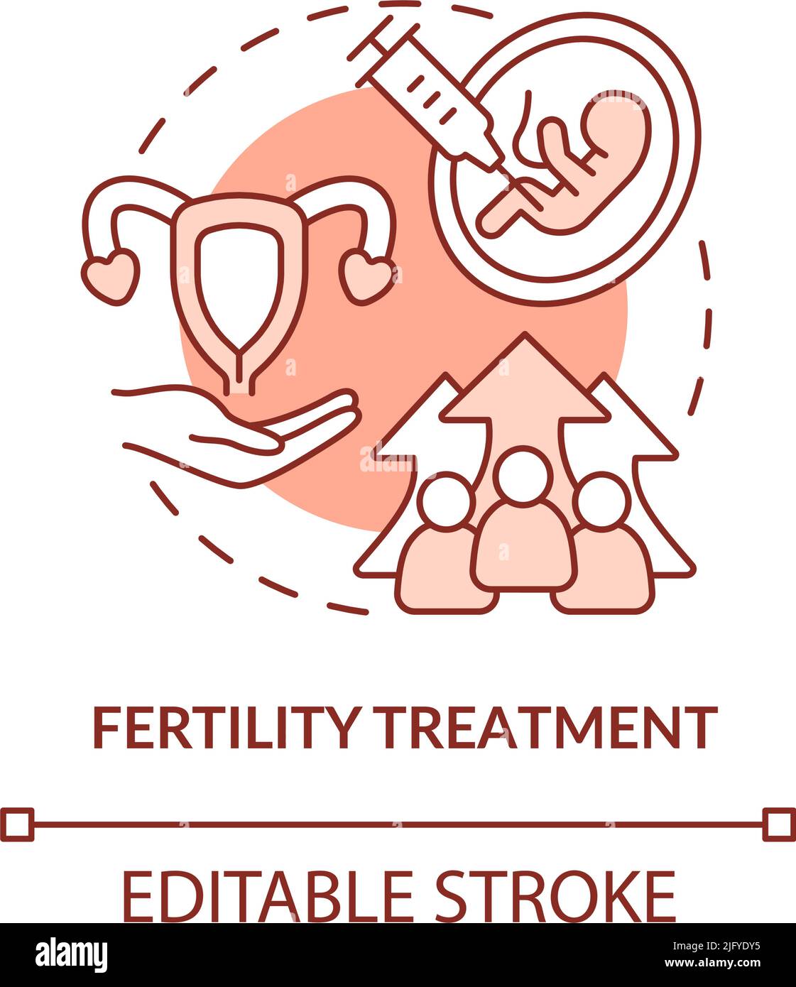 Fertility treatment terracotta concept icon Stock Vector Image & Art ...