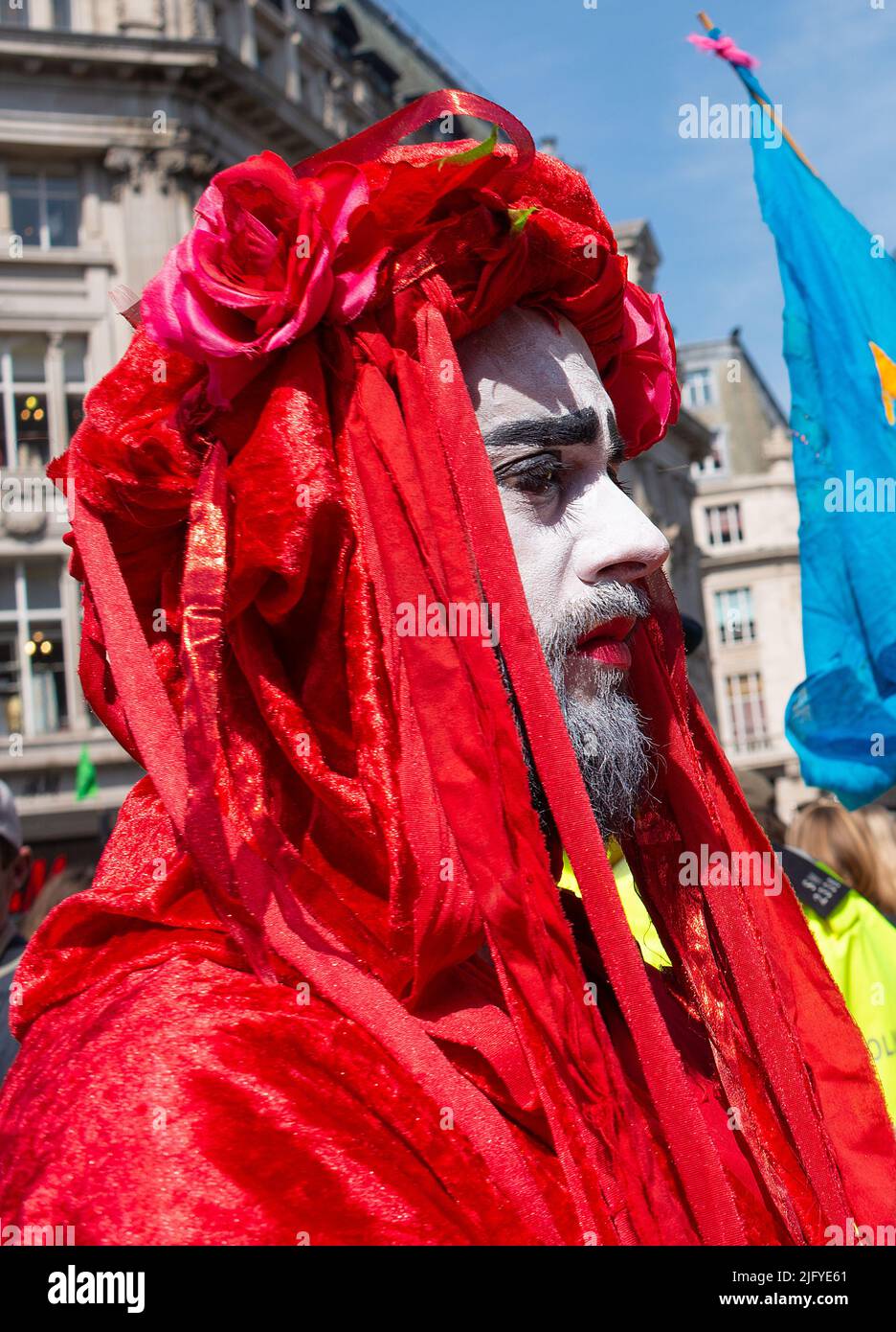 The Red Brigade at the Extinction Rebellion demonstration, at Oxford ...