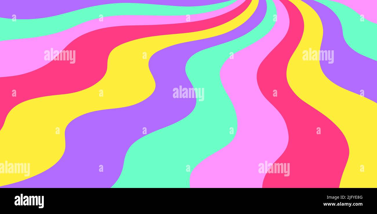 Retro 70s Abstract Rainbow Glitchy groovy design Stock Vector Image ...