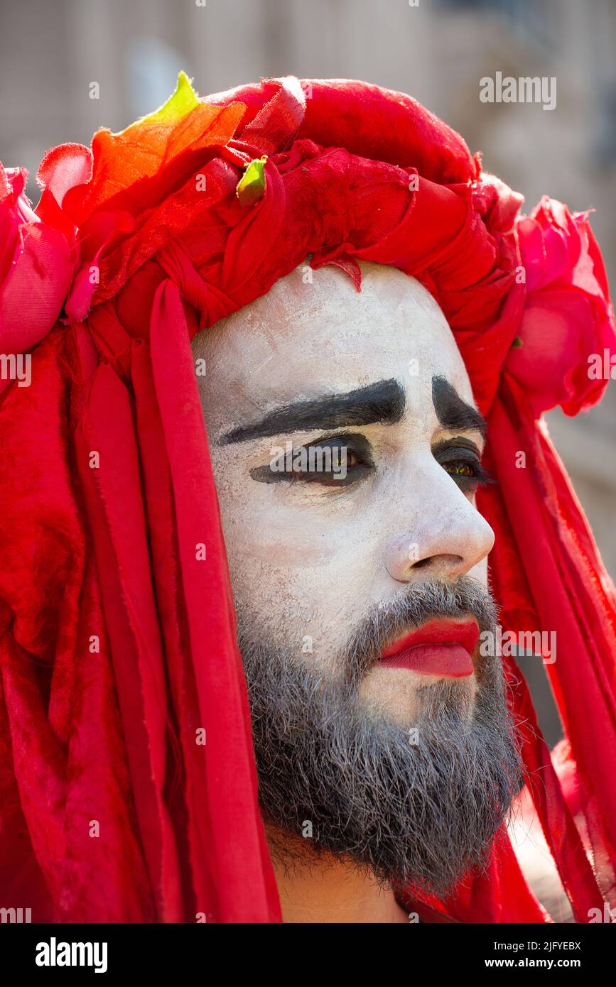 The Red Brigade at the Extinction Rebellion demonstration, at Oxford ...