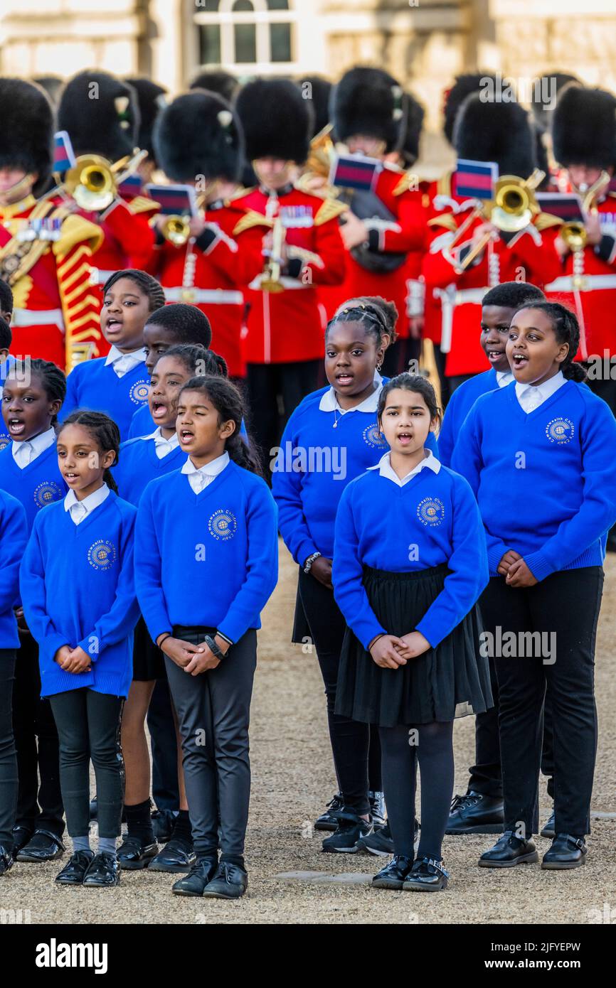 London, UK. 5th July, 2022. One hundred and fifty children from The ...