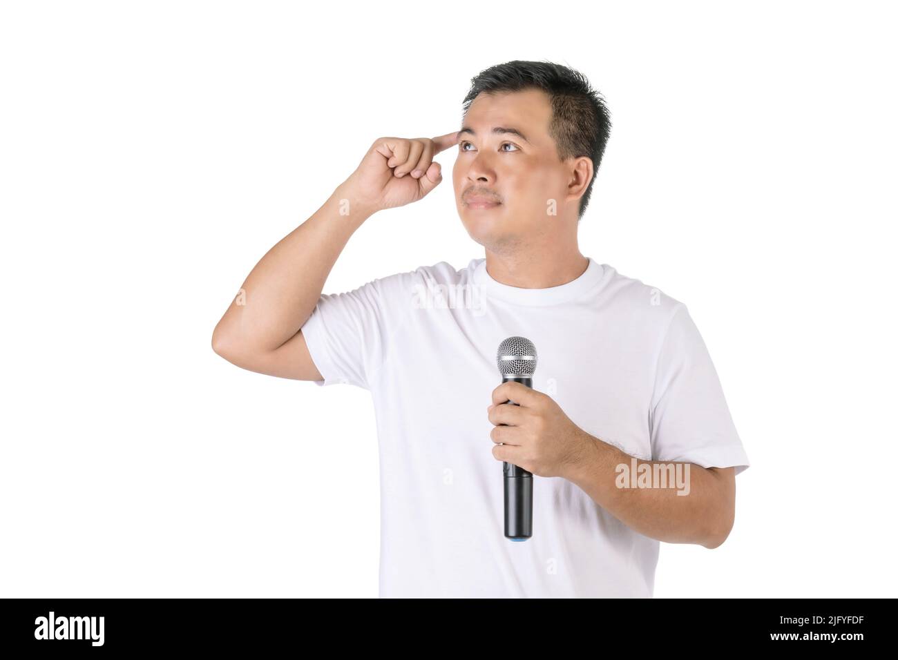 Black man holding microphone isolated hi-res stock photography and ...