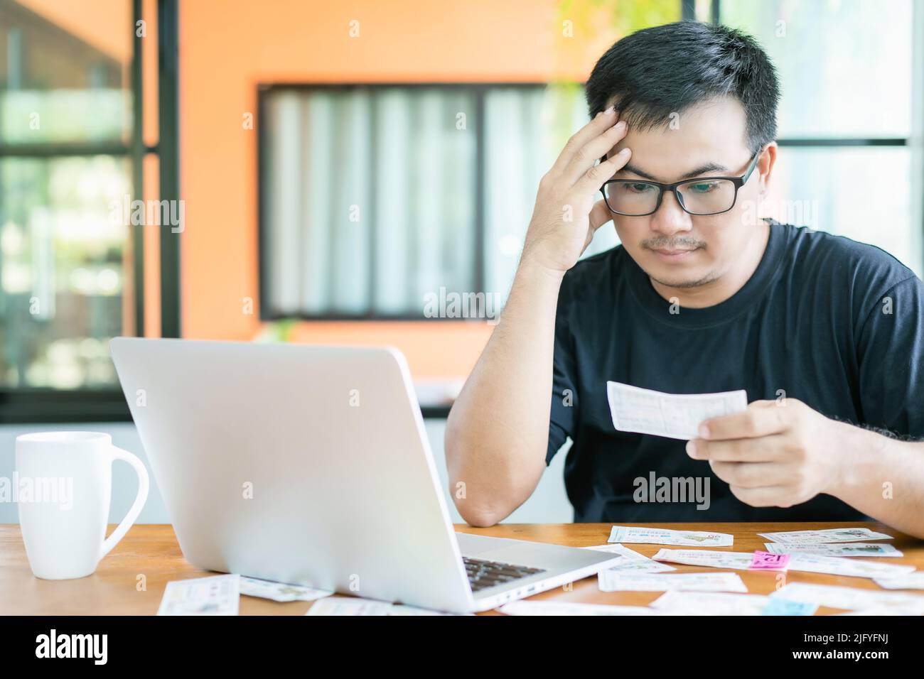 Sad person lottery ticket hi-res stock photography and images - Alamy