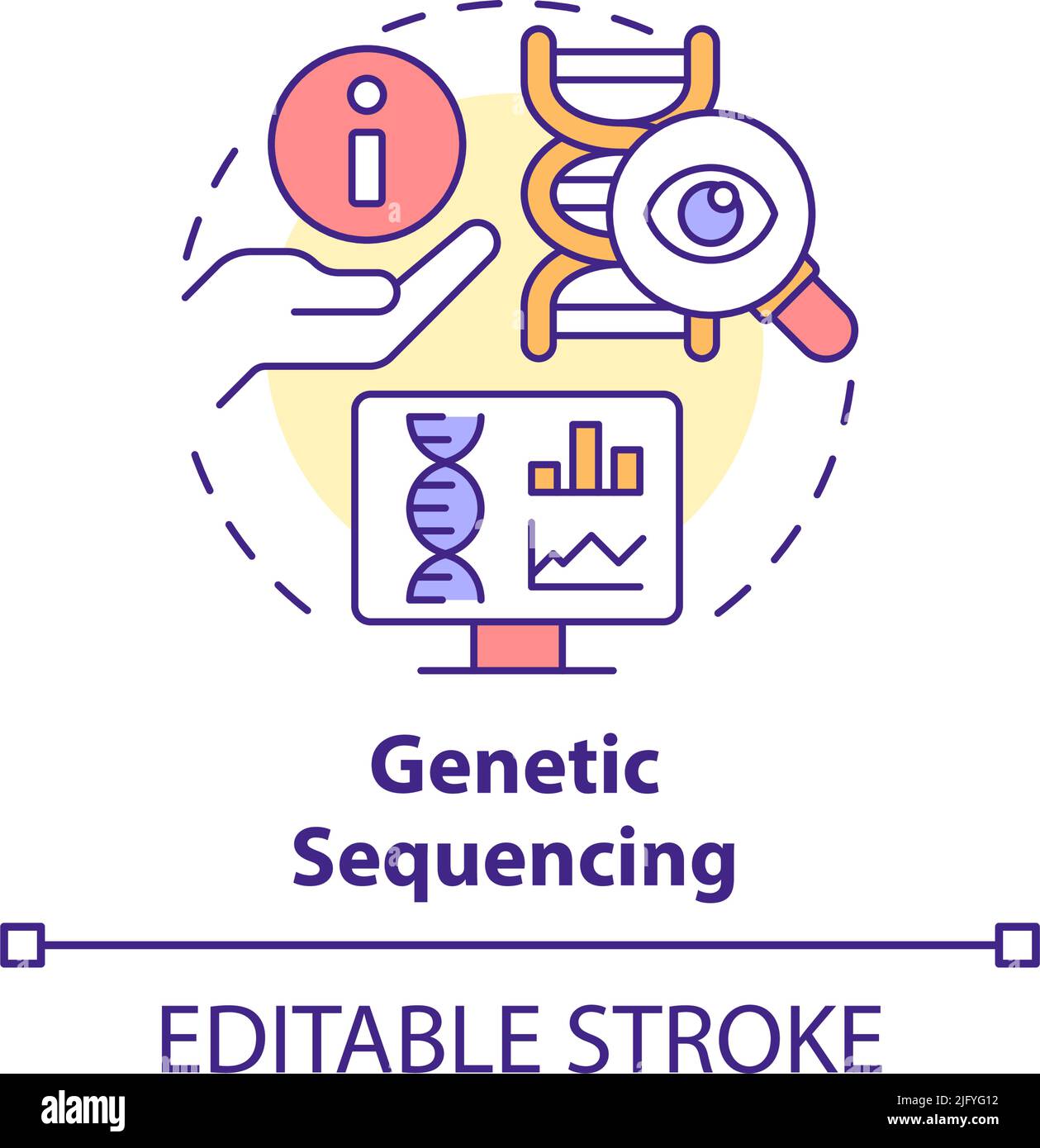 Genetic Sequencing Concept Icon Stock Vector Image And Art Alamy