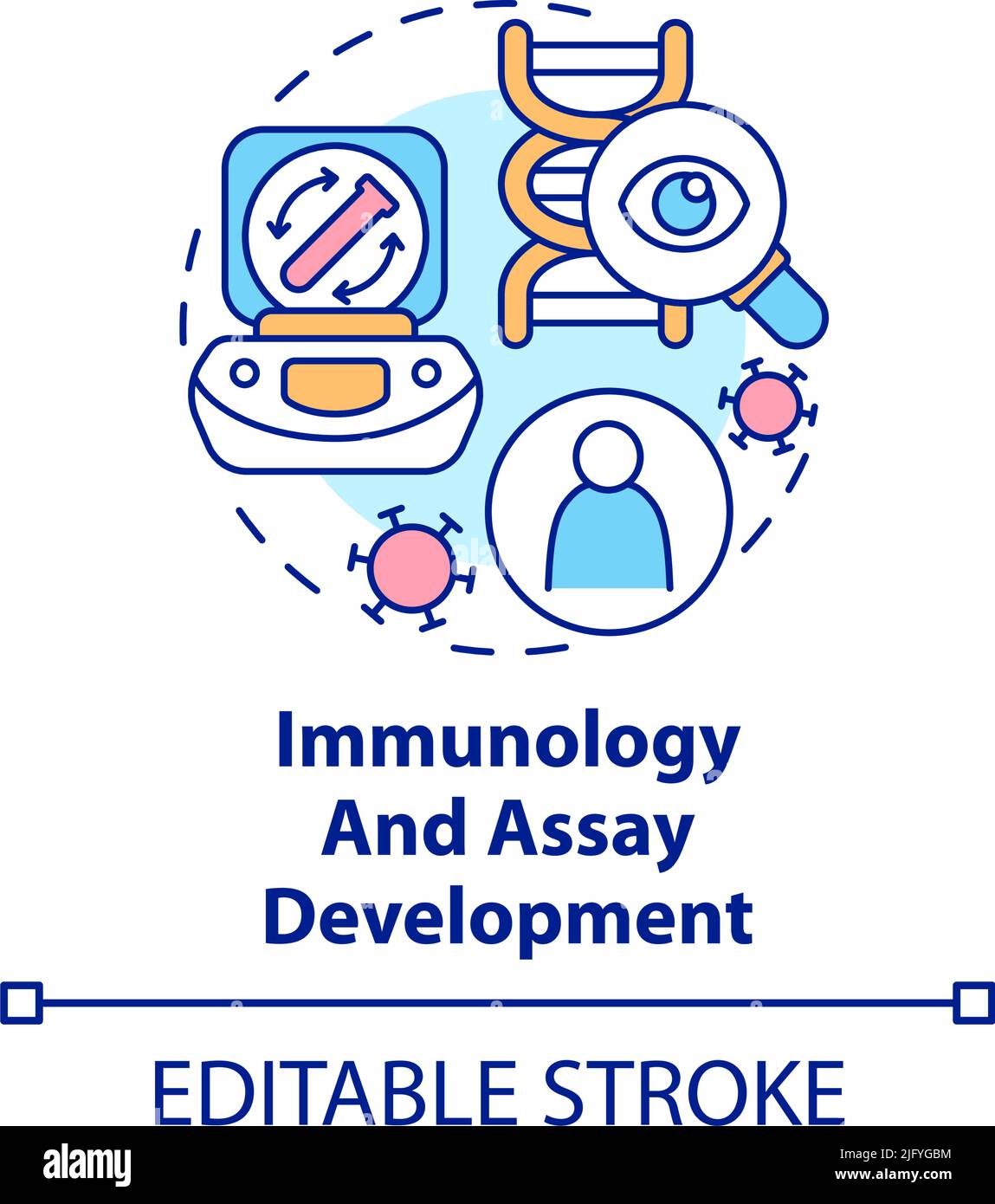 Immunology and assay development concept icon Stock Vector Image & Art ...