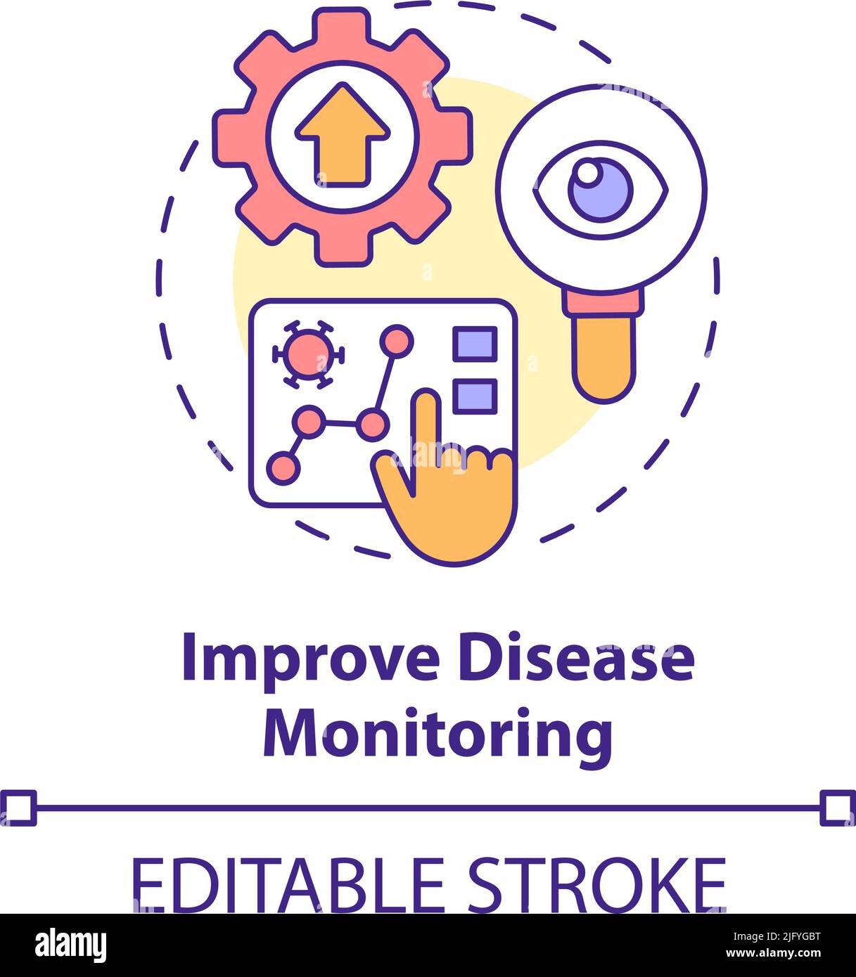 Improve disease monitoring concept icon Stock Vector Image & Art - Alamy