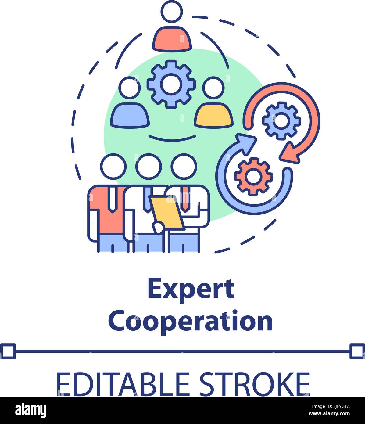 Expert cooperation concept icon Stock Vector Image & Art - Alamy