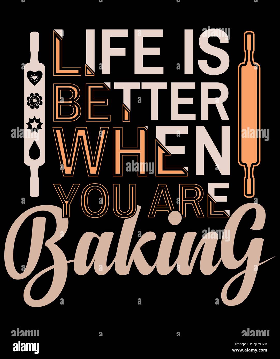 Baking T-Shirt Design, Baking Typography Print Design Stock Vector ...