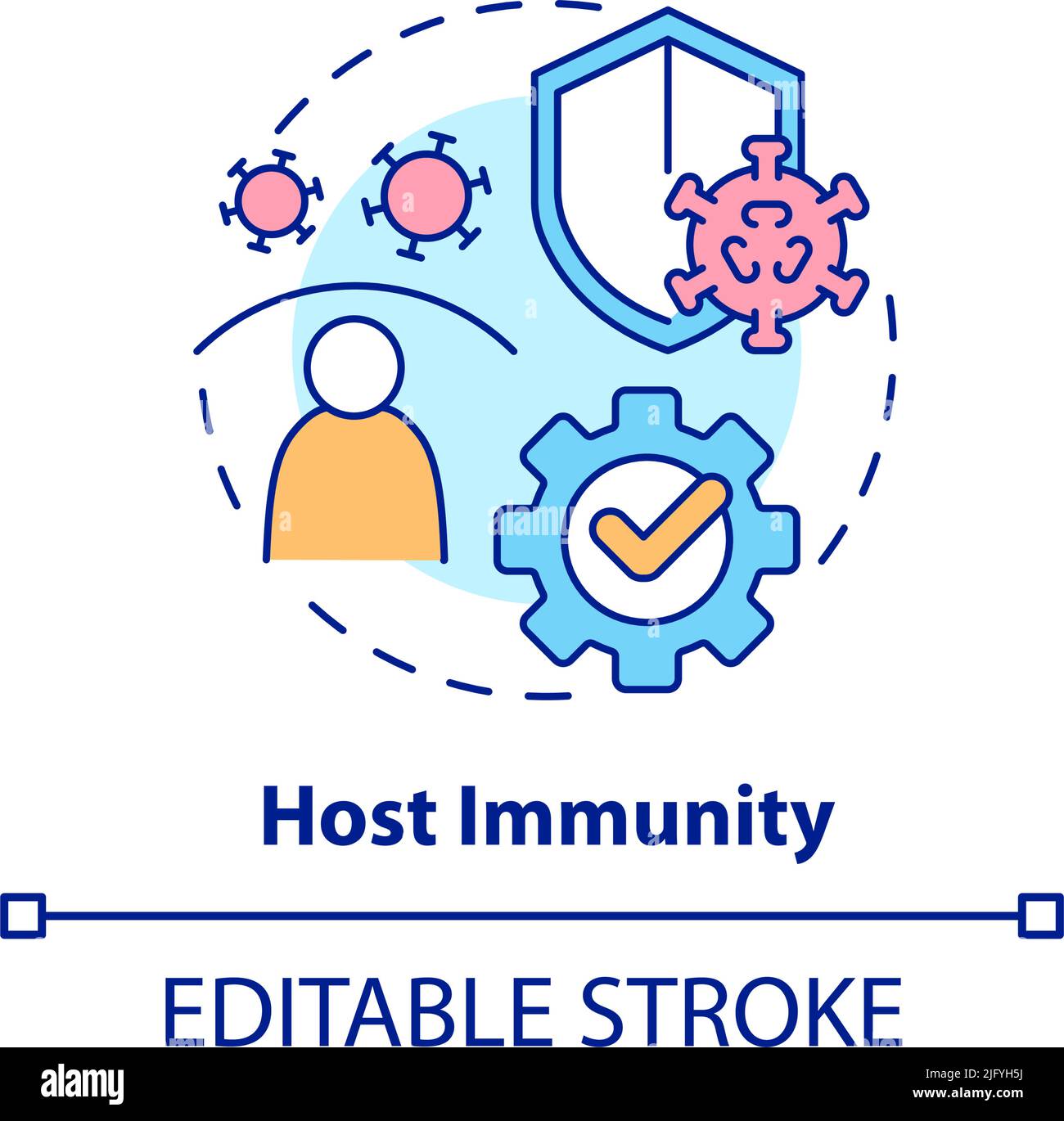 Host immunity concept icon Stock Vector Image & Art - Alamy
