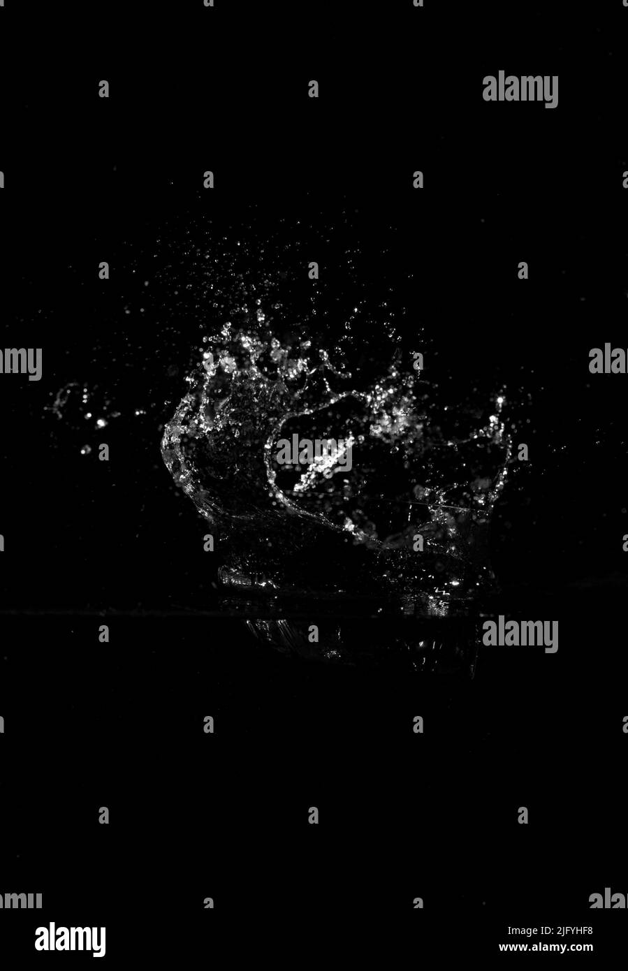 Abstract splashes of Rain and white particles on black background Stock ...