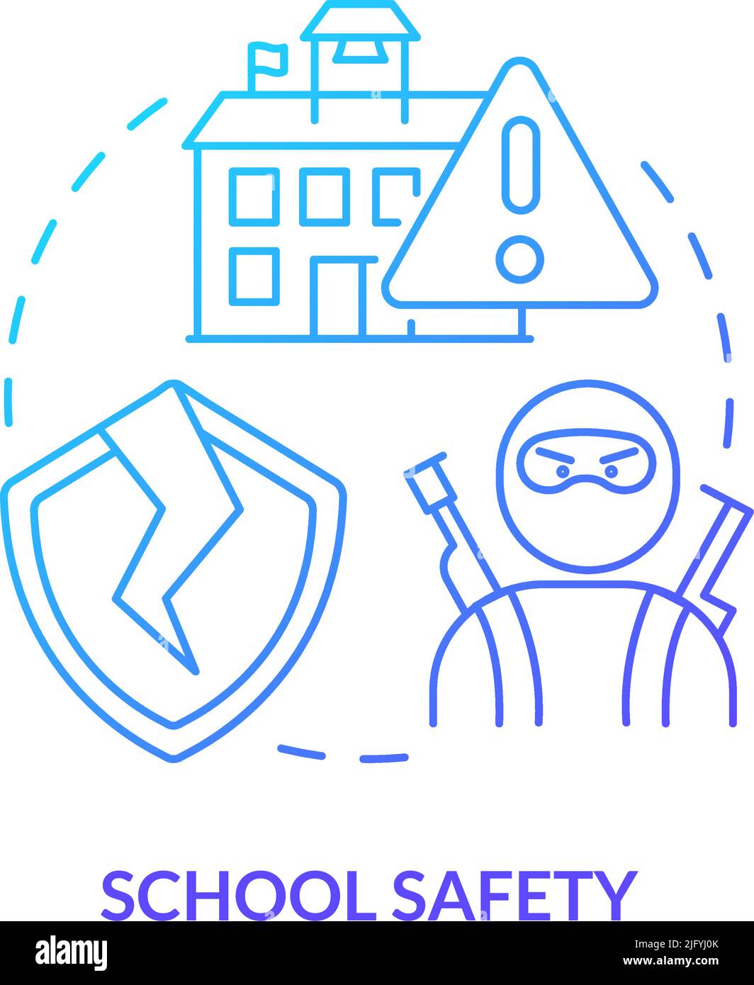 School safety blue gradient concept icon Stock Vector Image & Art - Alamy