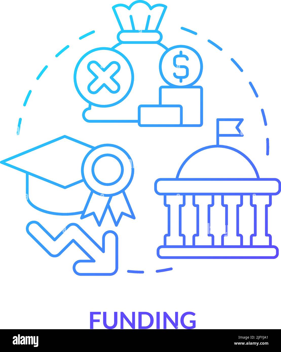 Funding blue gradient concept icon Stock Vector Image & Art - Alamy