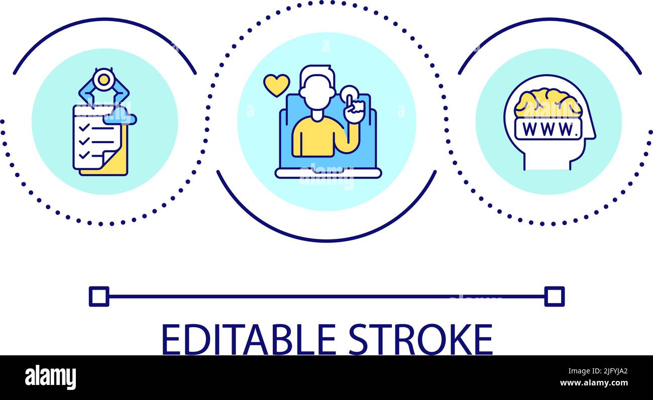 Virtual assistant service loop concept icon Stock Vector Image & Art ...