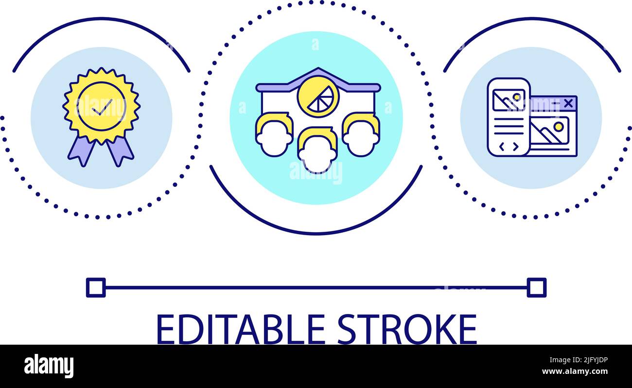 Promoting good quality product loop concept icon Stock Vector Image ...